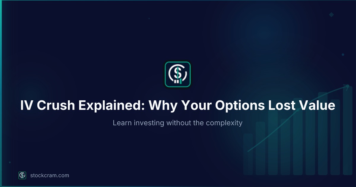 IV Crush Explained: Why Options Lost Value | StockCram