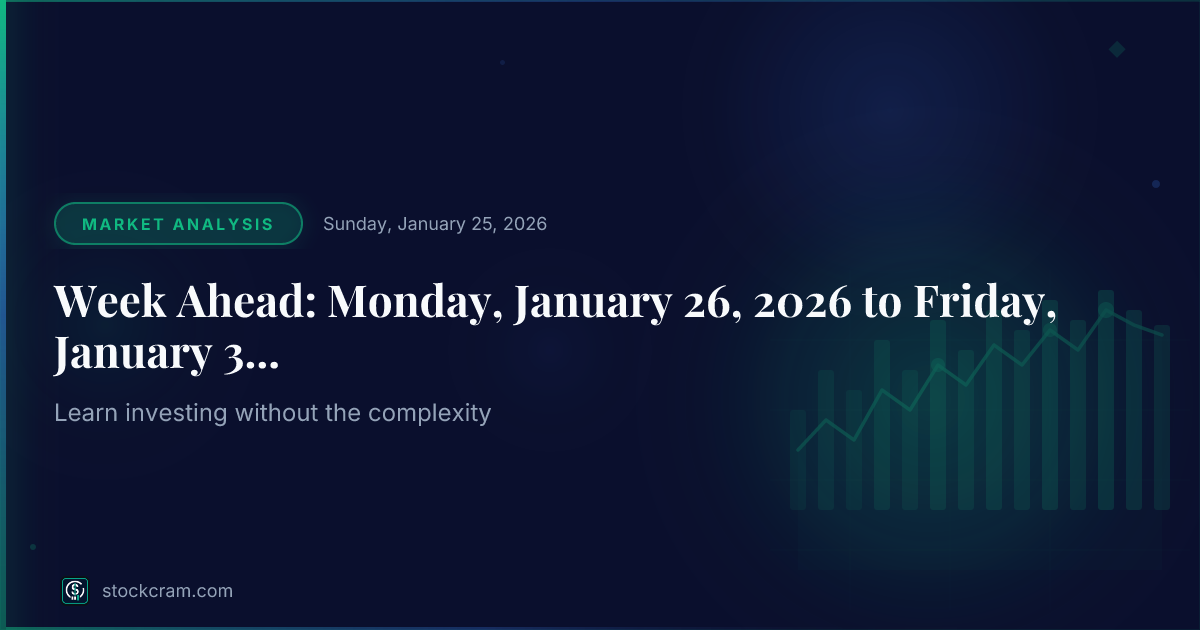 Week Ahead: Monday, January 26, 2026 to Friday, January 3...