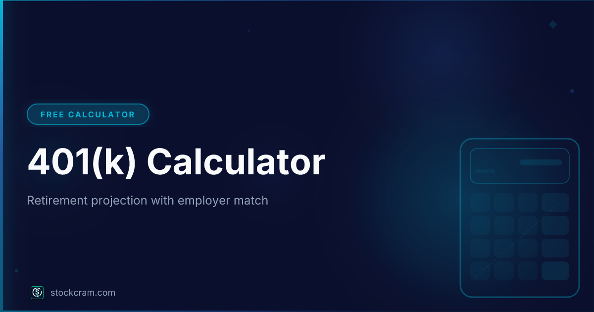 Free 401(k) Calculator | StockCram