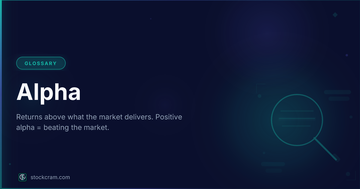What Is Alpha? Definition & Simple Explanation | StockCram